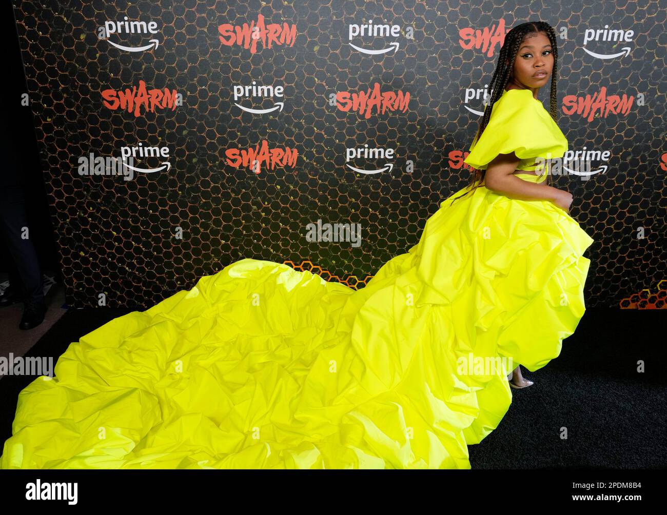 Dominique Fishback poses at the premiere of the Amazon Prime Video ...