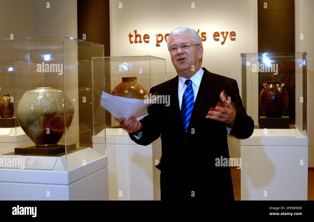 Lawrence Wheeler, director of the N.C. Museum of Art, welcomes folks ...
