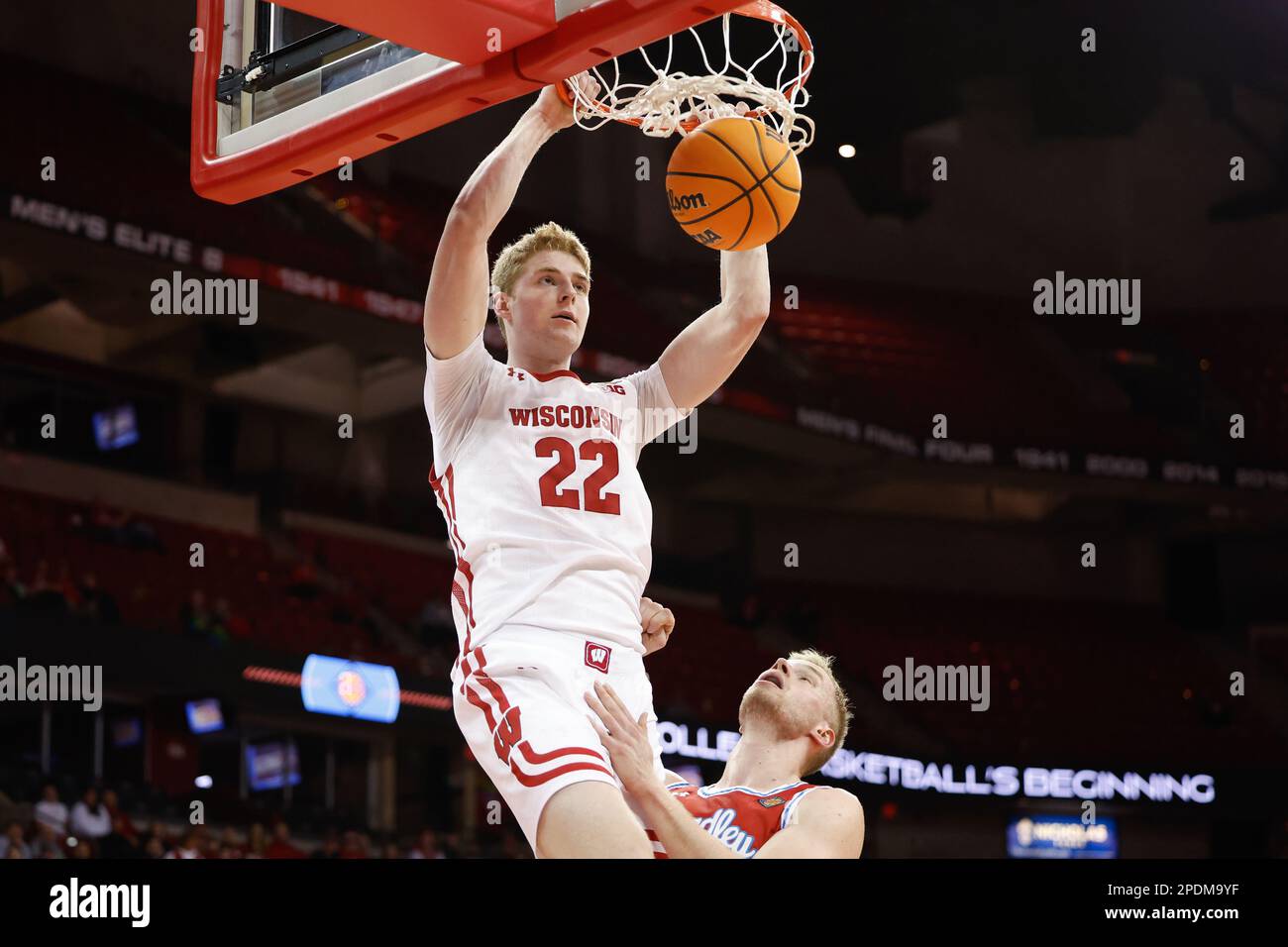 Madison, WI, USA. 14th Mar, 2023. Wisconsin Badgers forward Steven ...