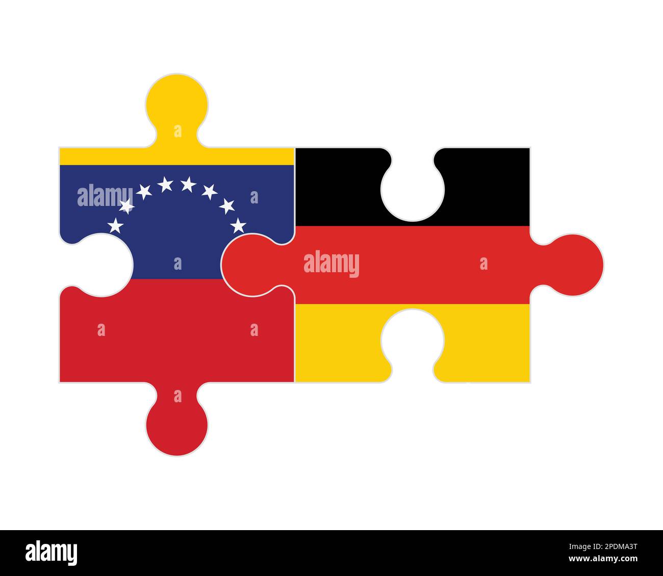 Connected puzzle of flags of Venezuela and Germany, vector Stock Vector ...