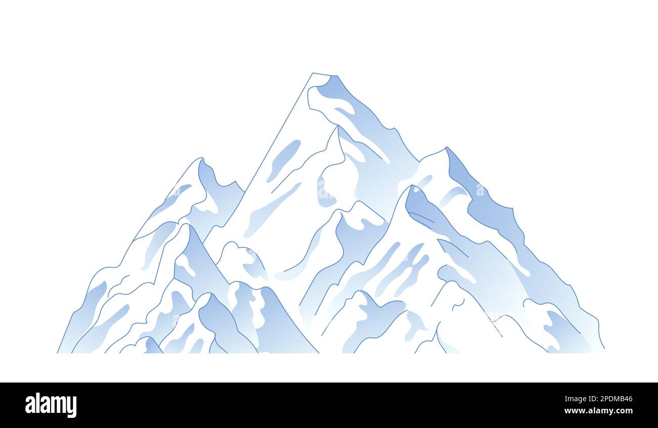 Snowy mountain top vector illustration Stock Vector Image & Art - Alamy