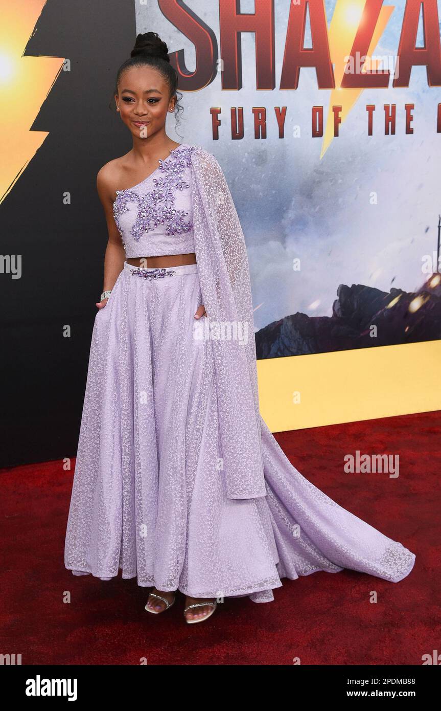 Faithe Herman arrives at the world premiere of "Shazam! Fury of the ...