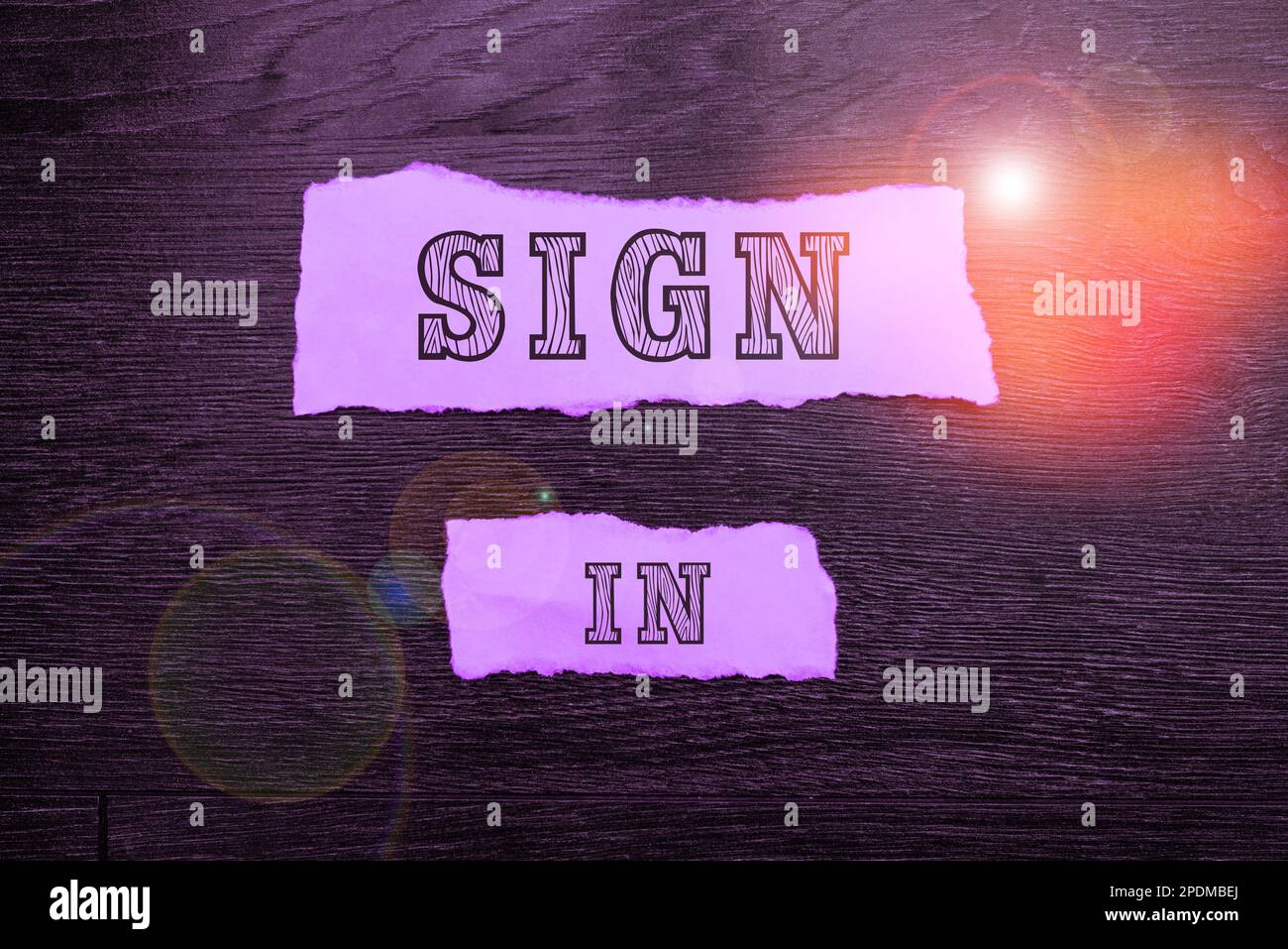 Writing displaying text Sign In. Concept meaning to write your name on ...