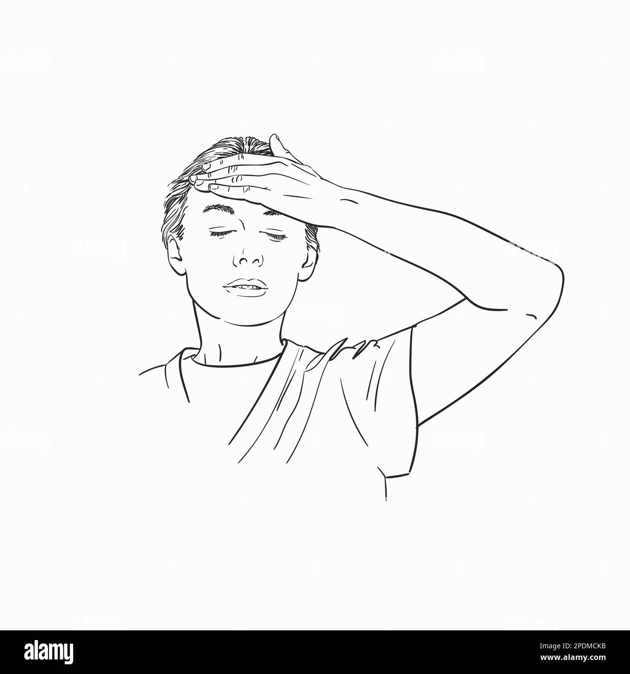 Forehead view Stock Vector Images - Alamy