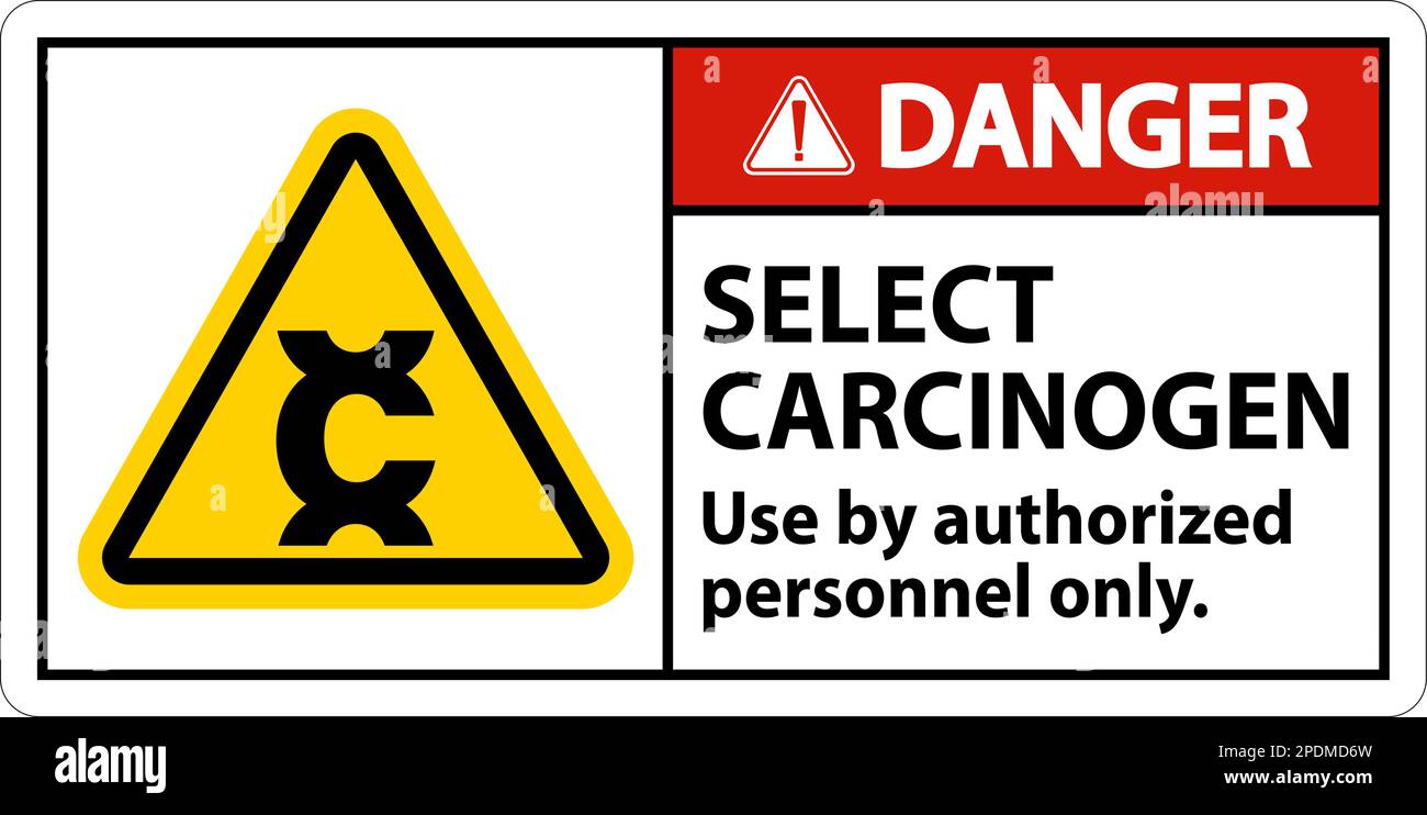 Danger Select Carcinogen Label On White Background Stock Vector Image ...