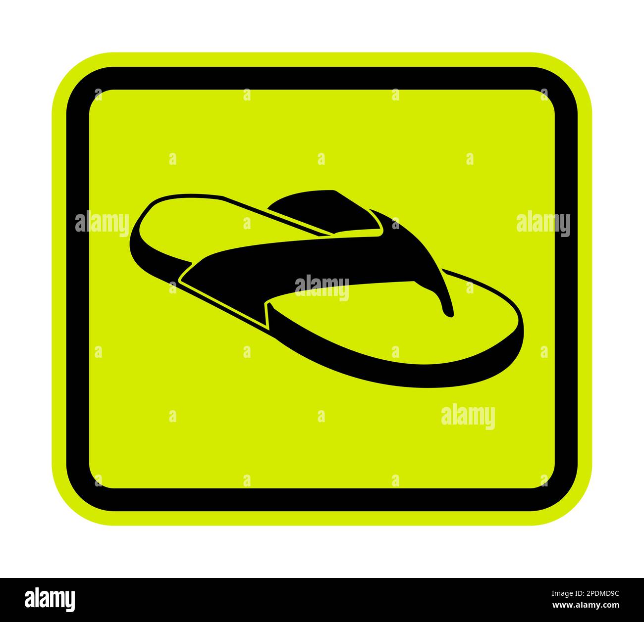 Caution No Open Toed Shoes Sign on white background Stock Vector Image ...