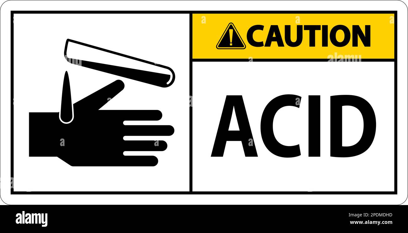 Caution sign acid hi-res stock photography and images - Alamy