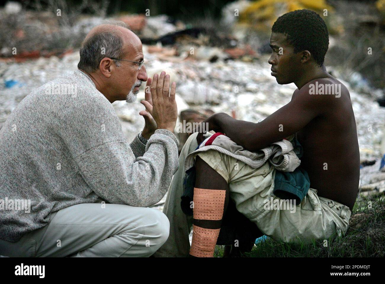 Doctor Giorgio Calarco, left, from the 'Doctors without Borders ...
