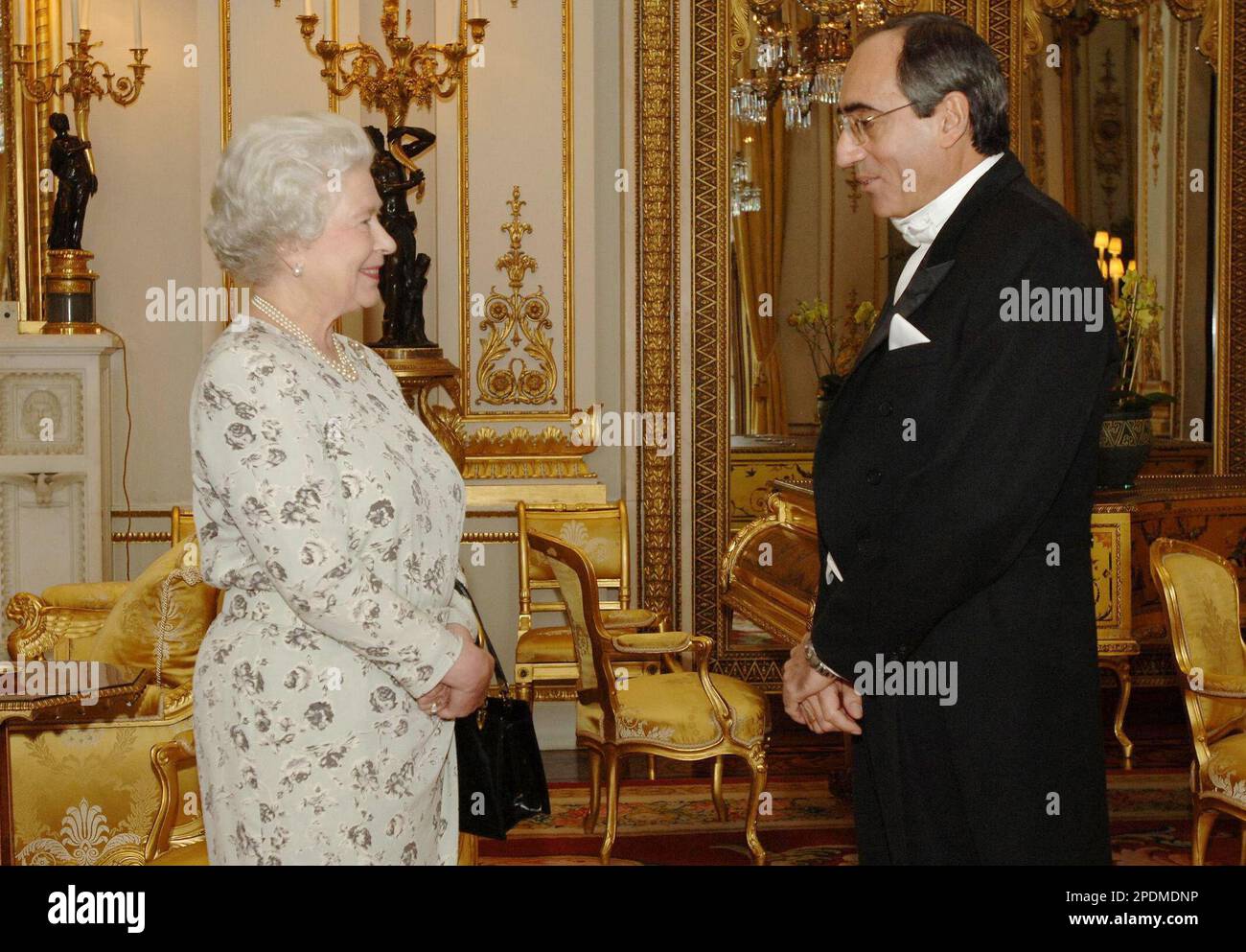 Britain's Queen Elizabeth II receives the Ambassador of Cuba, Senor ...