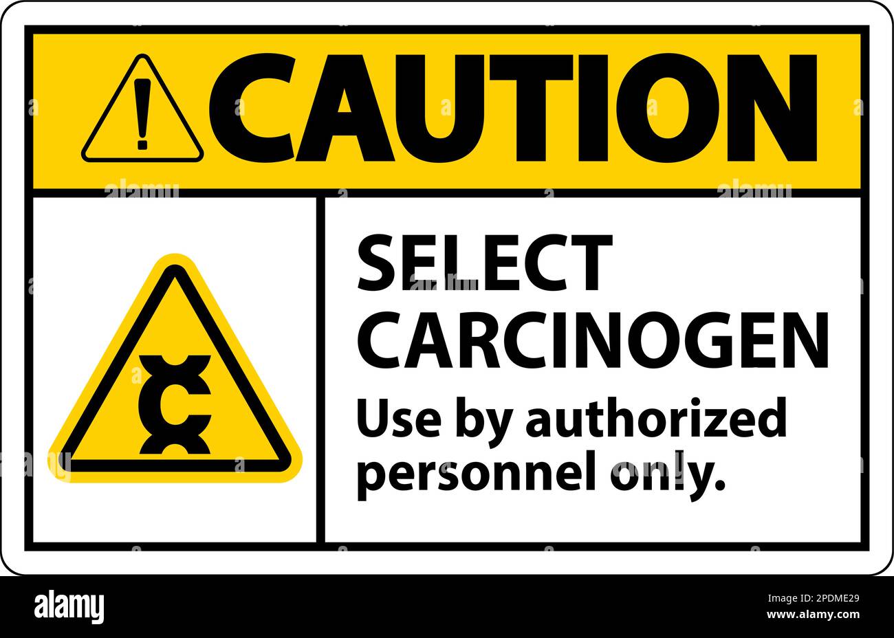 Caution Select Carcinogen Label On White Background Stock Vector Image ...
