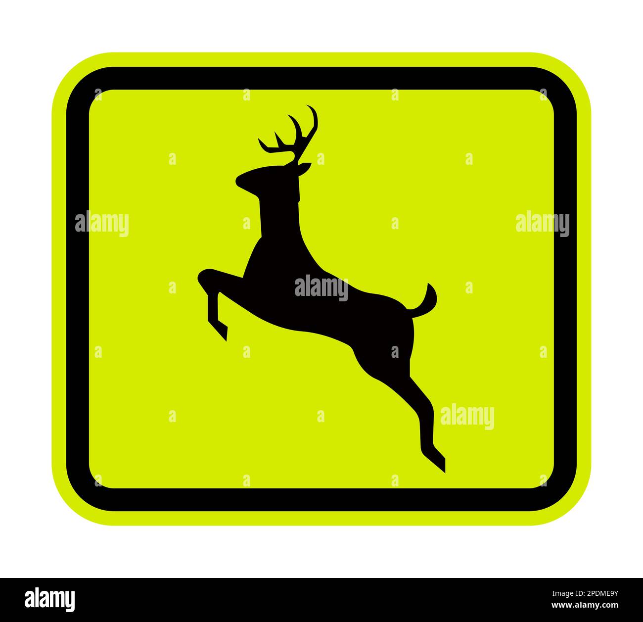 Deer crossing street background Cut Out Stock Images & Pictures - Alamy