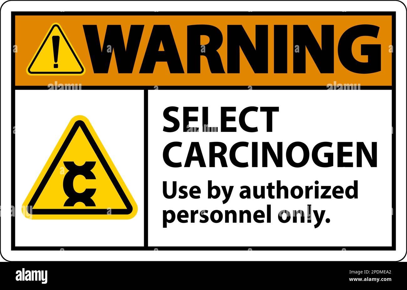 Warning Select Carcinogen Label On White Background Stock Vector Image ...