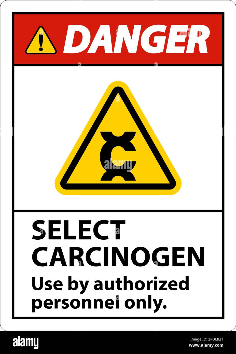 Danger Select Carcinogen Label On White Background Stock Vector Image ...
