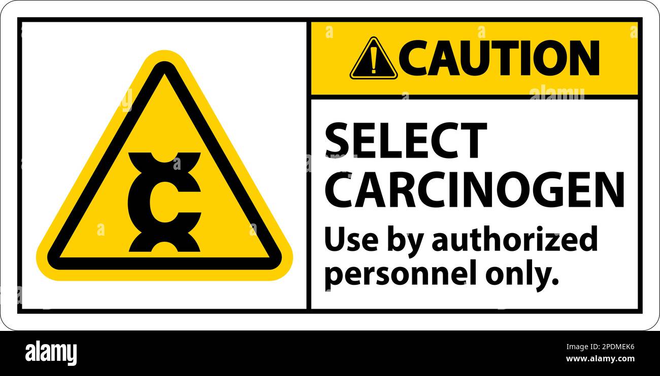 Caution Select Carcinogen Label On White Background Stock Vector Image ...