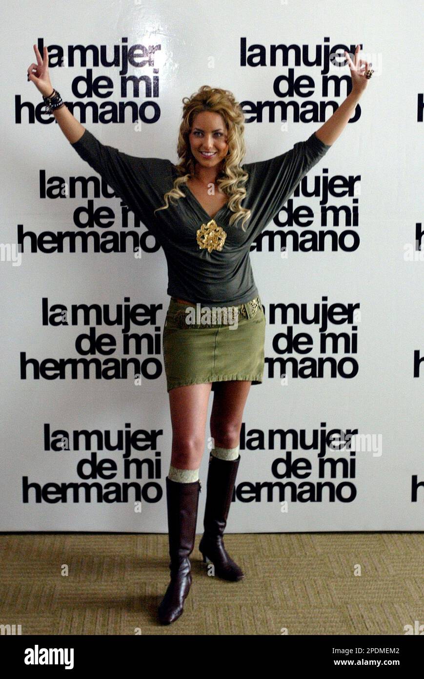 Uruguayan actress Barbara Mori poses for the cameras during a press ...
