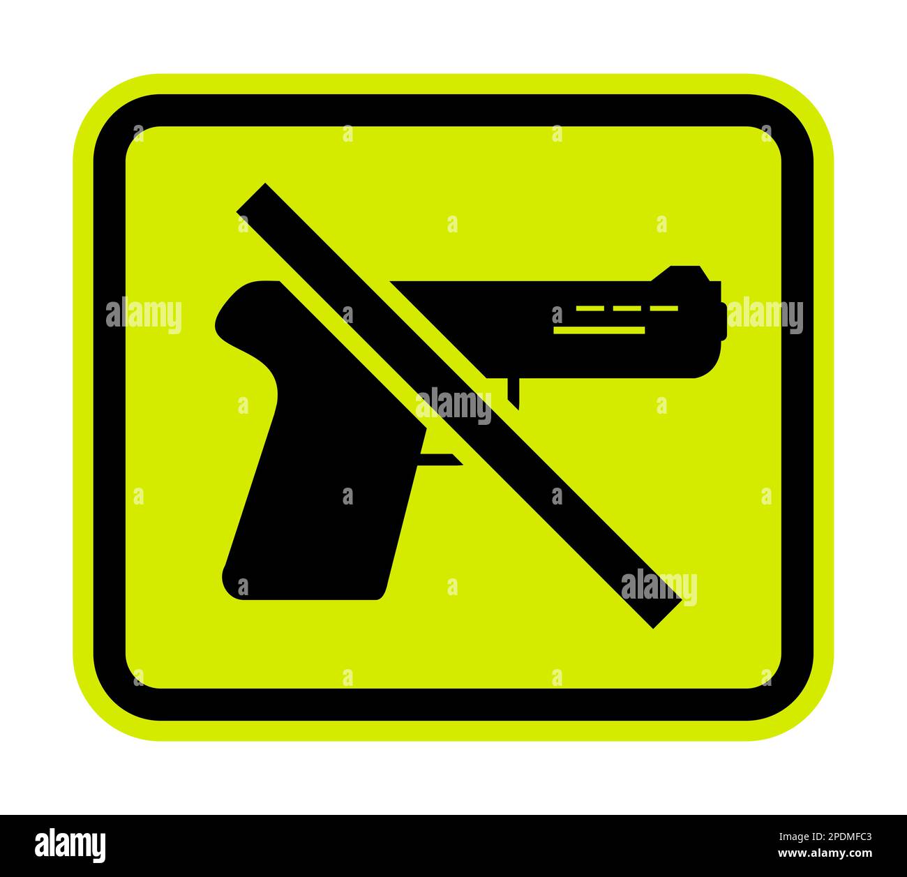 Prohibition sign guns, No guns sign On White Background Stock Vector ...