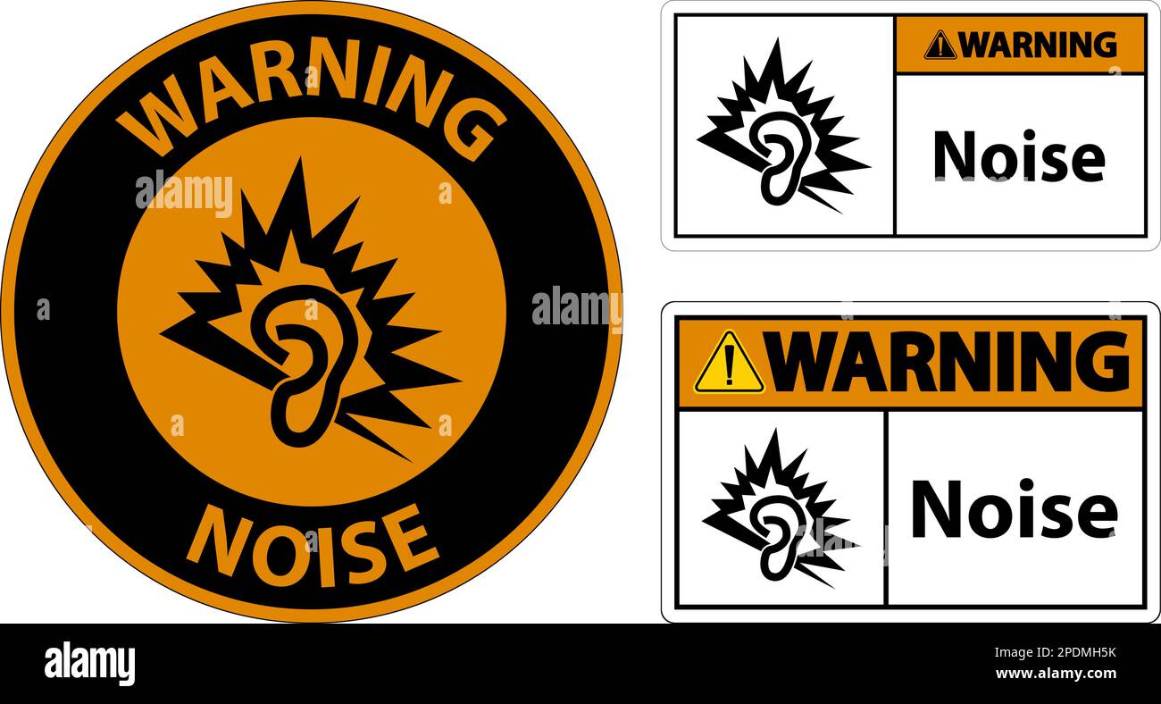 Warning Noise Symbol Sign On White Background Stock Vector Image & Art ...