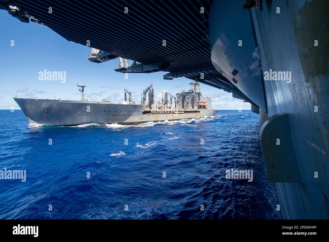 Philippine Sea. 9th Mar, 2023. The Henry J. Kaiser-class underway ...