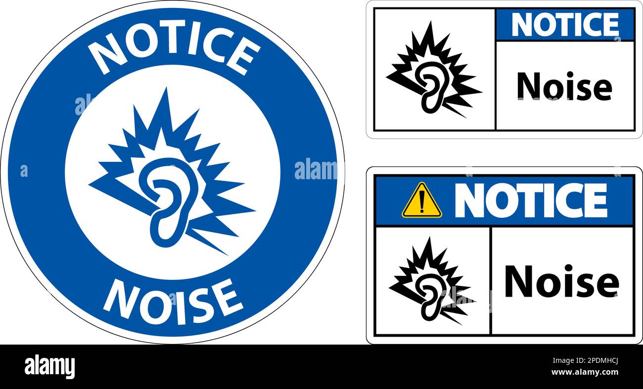 Notice Noise Symbol Sign On White Background Stock Vector Image & Art ...