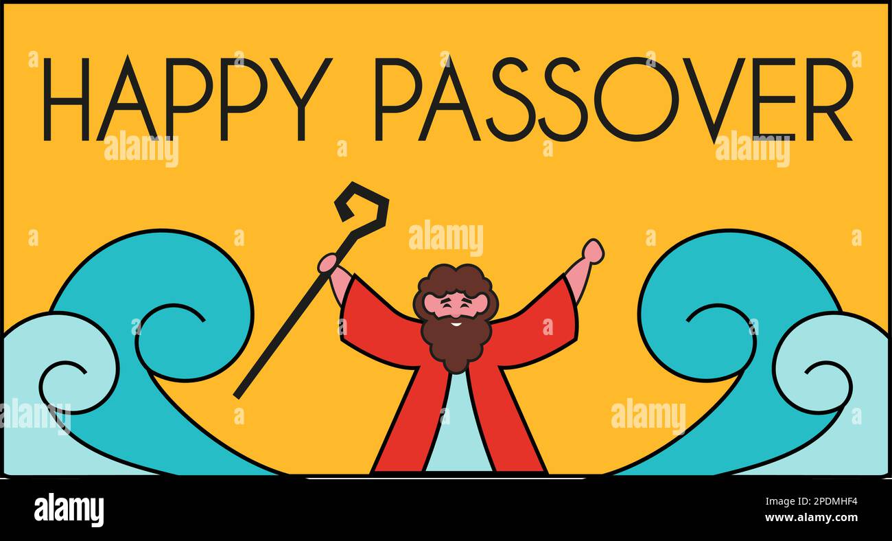 Passover , Pesach, Jewish holiday. Haggadah vector illustration. The ...