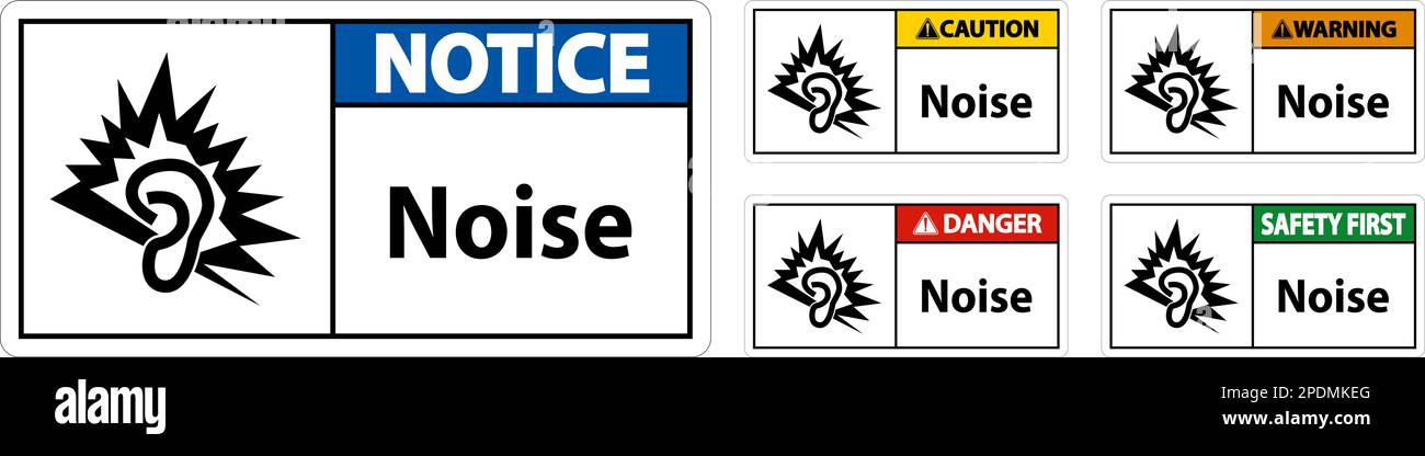Caution Noise Symbol Sign On White Background Stock Vector Image & Art ...