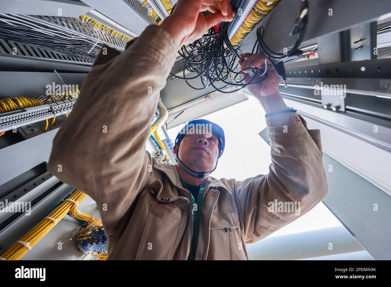 SUZHOU, CHINA - MARCH 15, 2023 - Construction workers overhaul ...