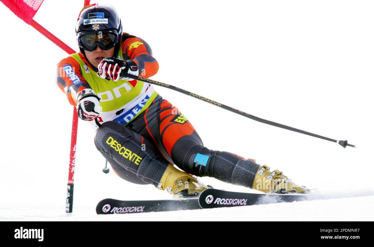 Spain's Maria-Jose Rienda-Contreras passes a gate during the season ...