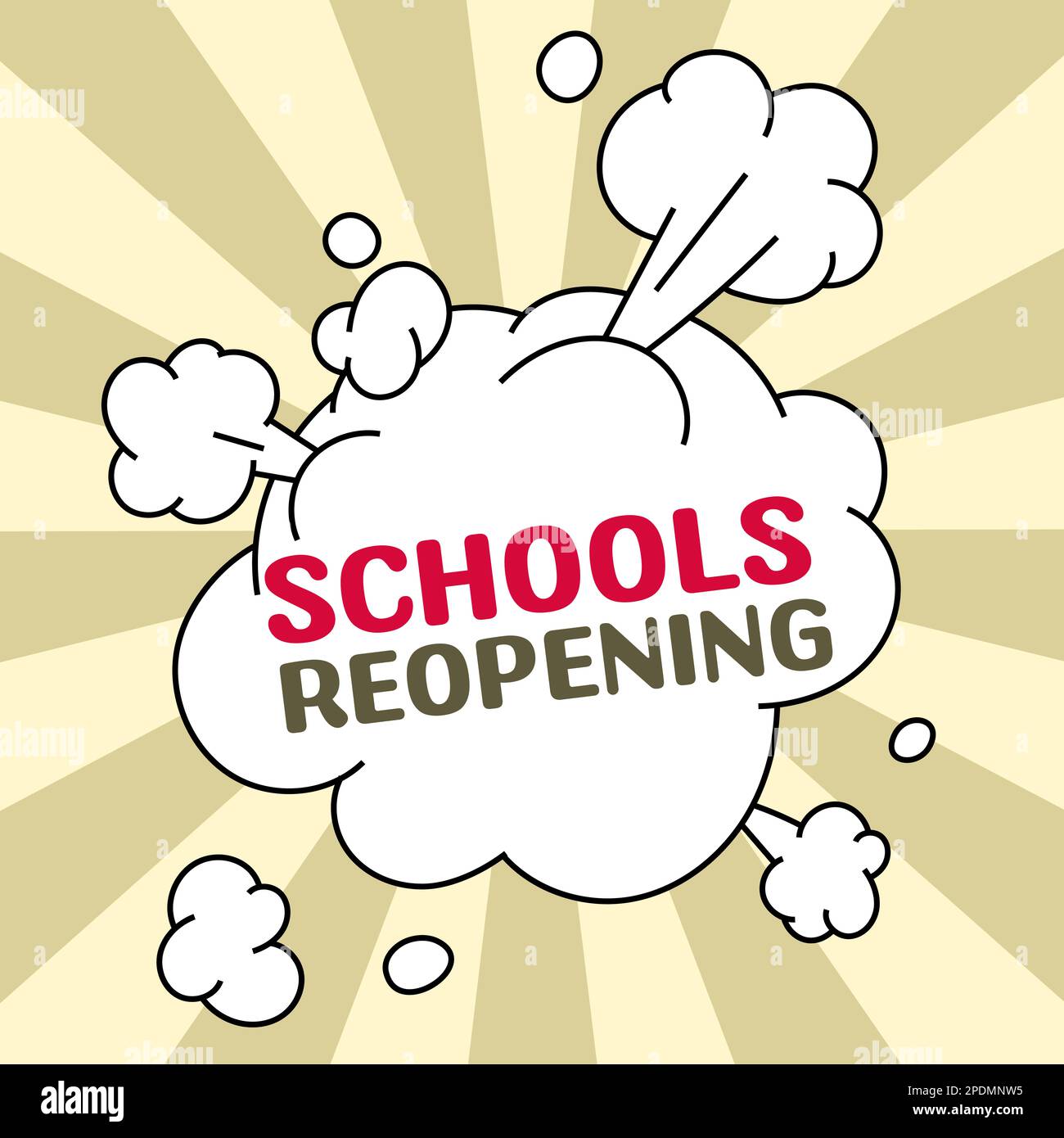 Hand writing sign Schools Reopening. Business showcase classes are over ...