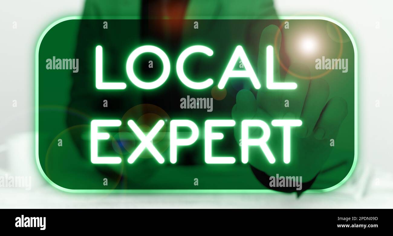 Text showing inspiration Local Expert. Business approach offers ...