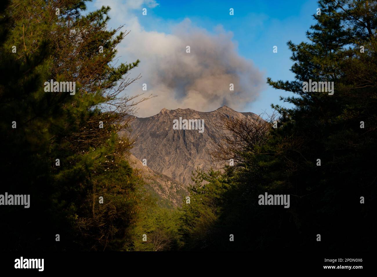 Sakurajima, Kagoshima Prefecture, Japan. 14th Mar, 2023. The ...