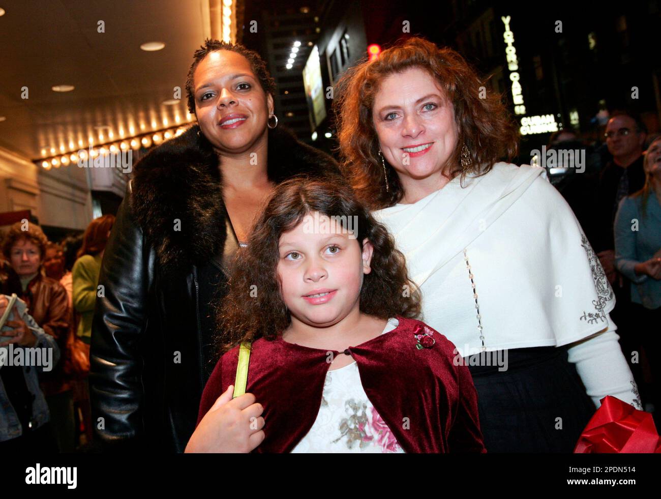 Constanza Romero, right, wife of August Wilson, and Azula Carmen Wilson, center, and Sakina ...