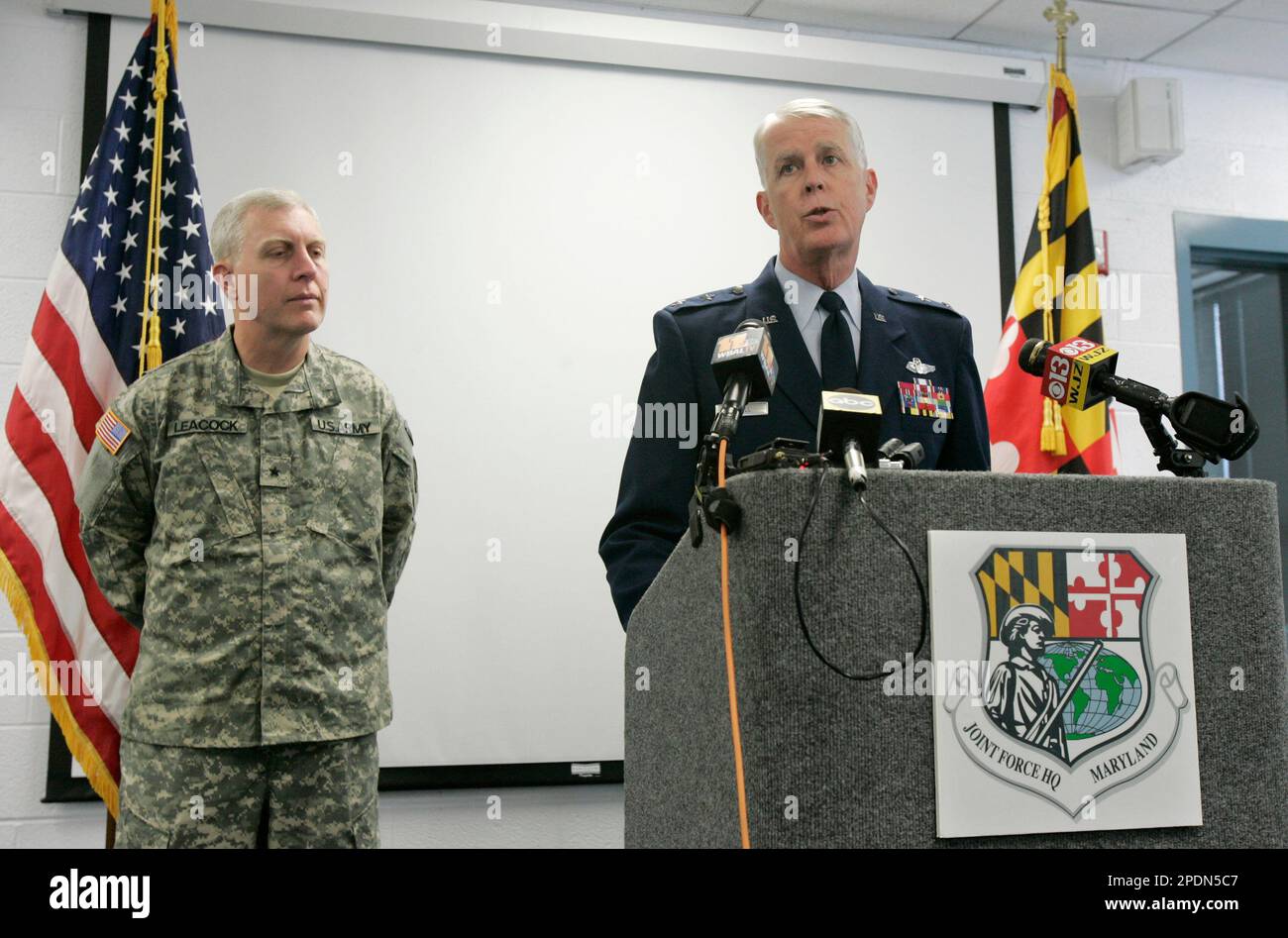 Brig. Gen. Edward A. Leacock, left, Maryland National Guard assistant ...