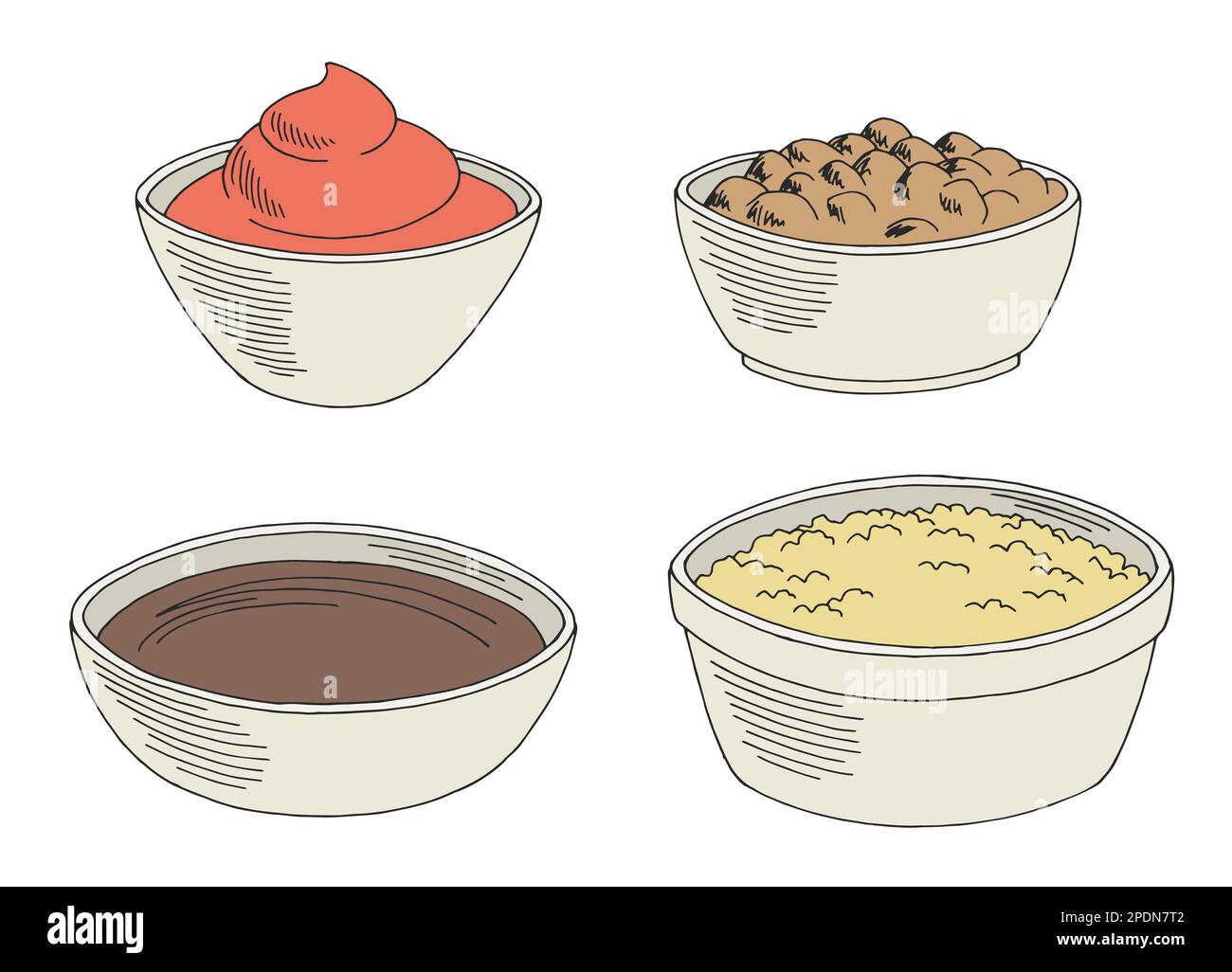 Sauce set graphic color isolated sketch illustration vector Stock ...