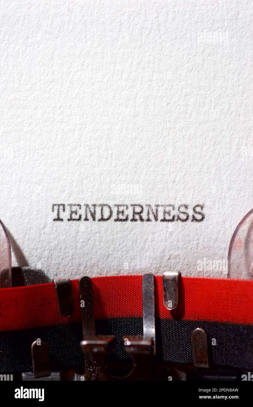 Tenderness word written with a typewriter Stock Photo - Alamy