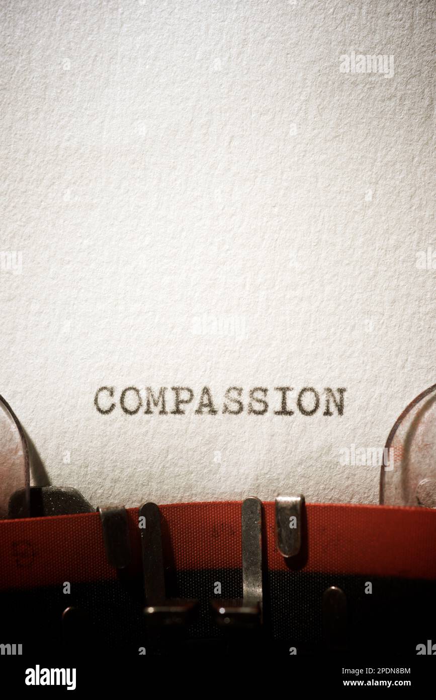 Compassion word written with a typewriter Stock Photo - Alamy