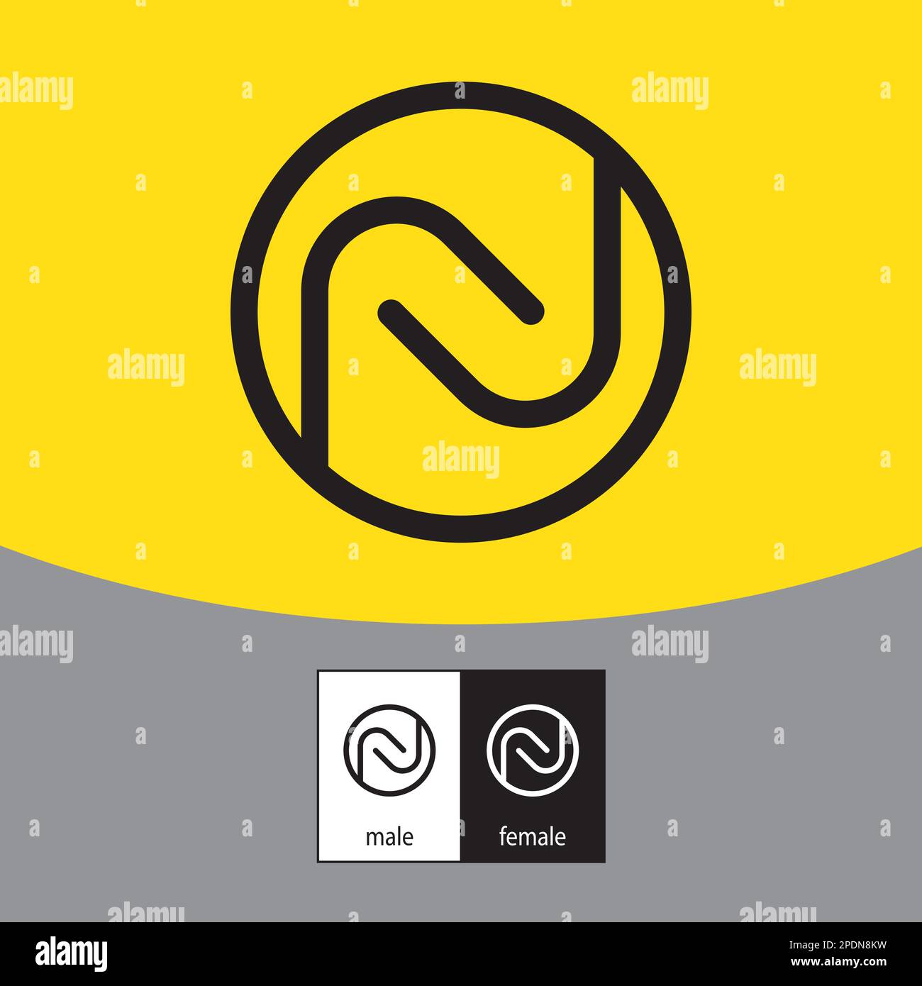N Letter Logo. Black Color. - Vector Stock Vector Image & Art - Alamy