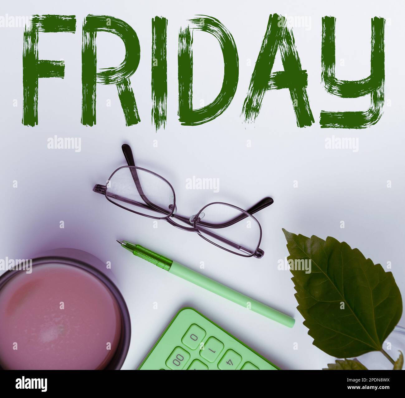 Text caption presenting Friday. Concept meaning Last day of working ...