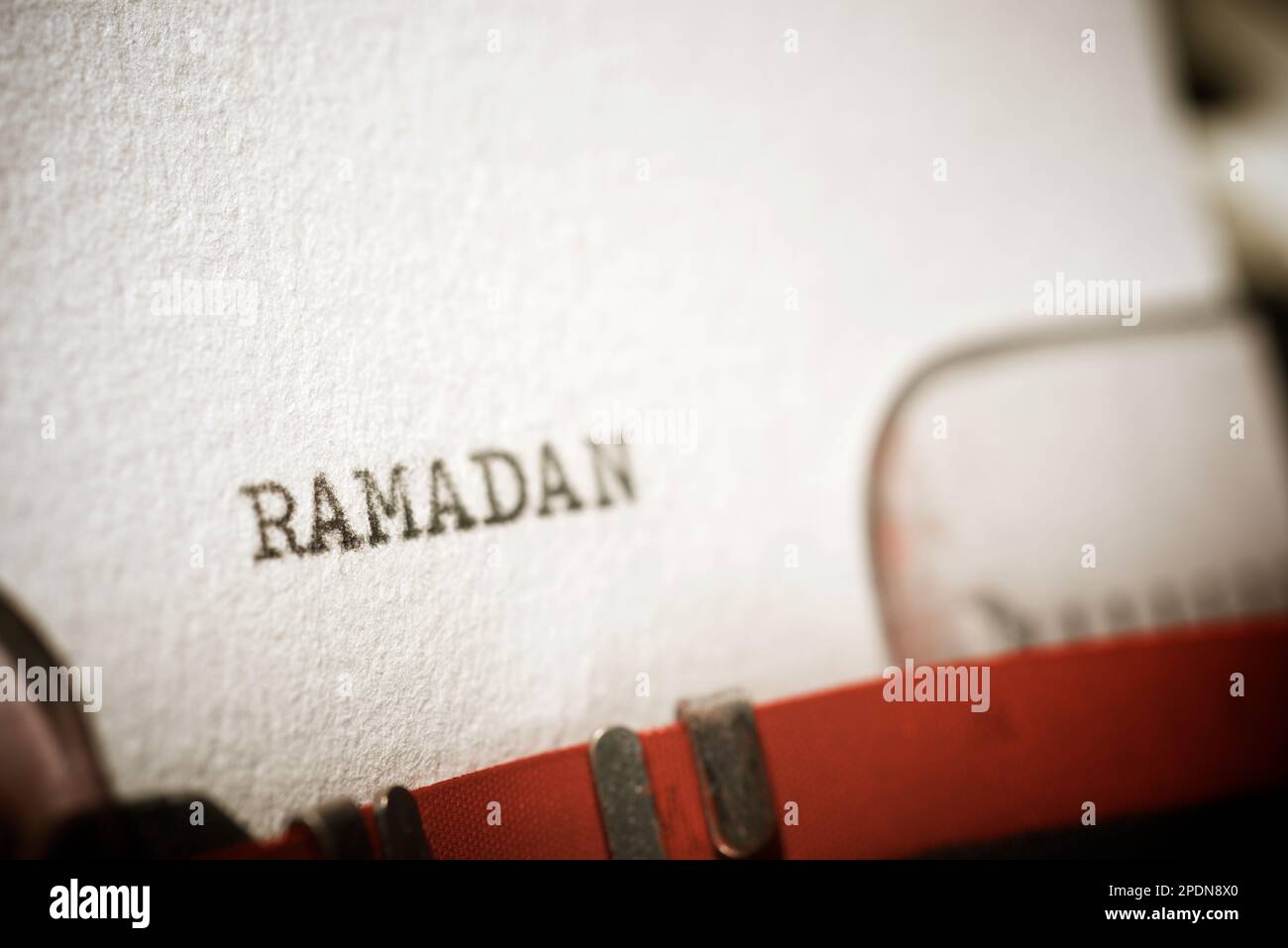 Ramadan word written with a typewriter Stock Photo - Alamy