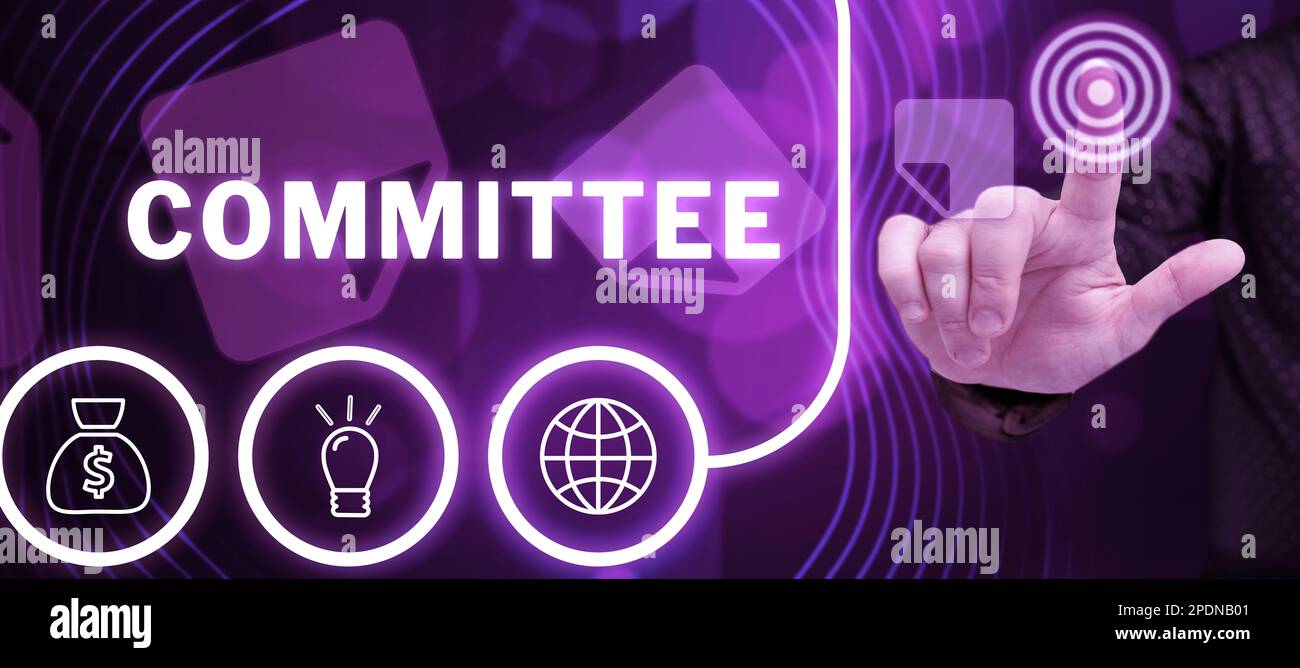 Hand writing sign Committee. Business concept Group of people appointed ...