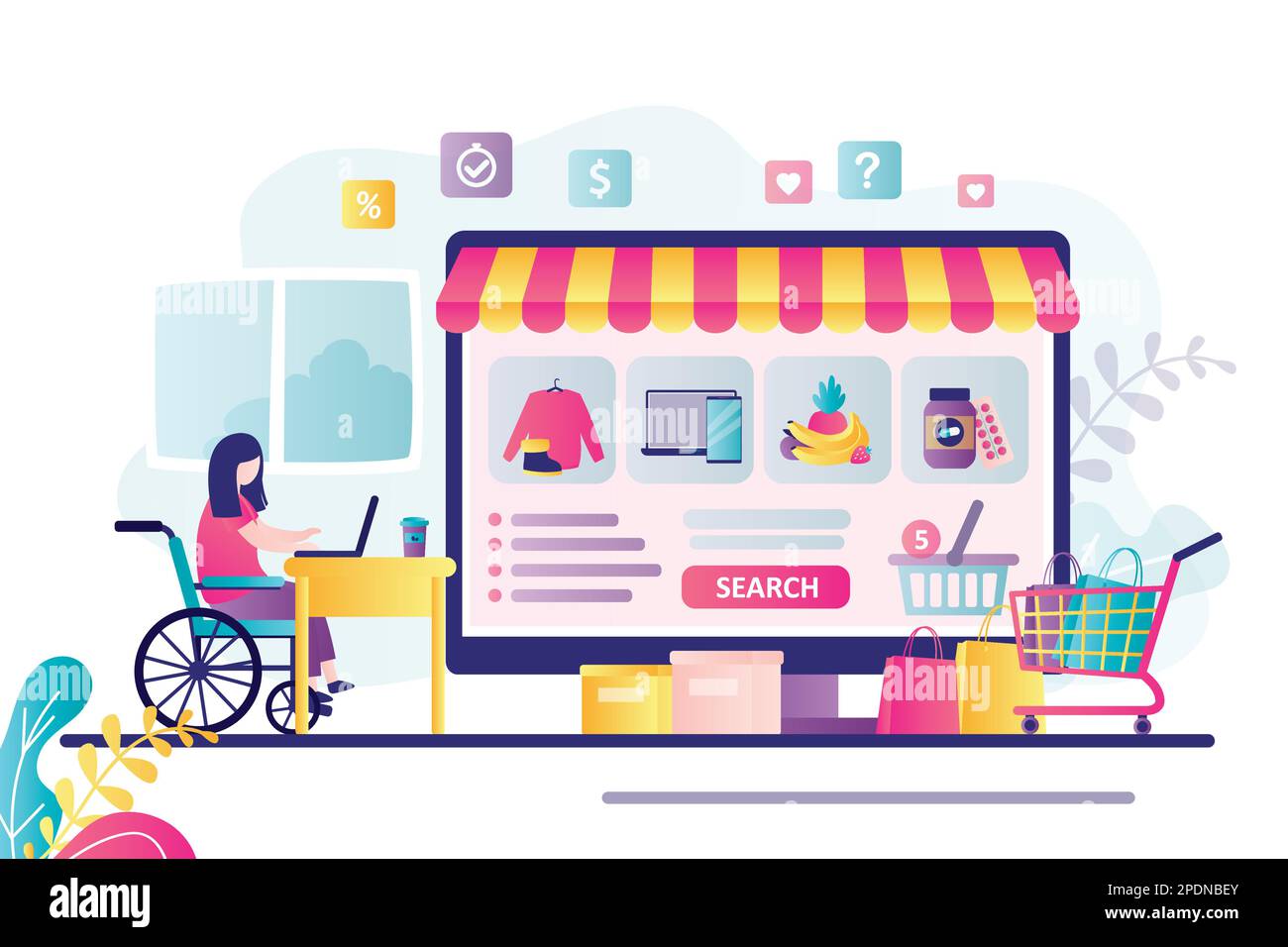 Disabled clothing store Stock Vector Images - Alamy