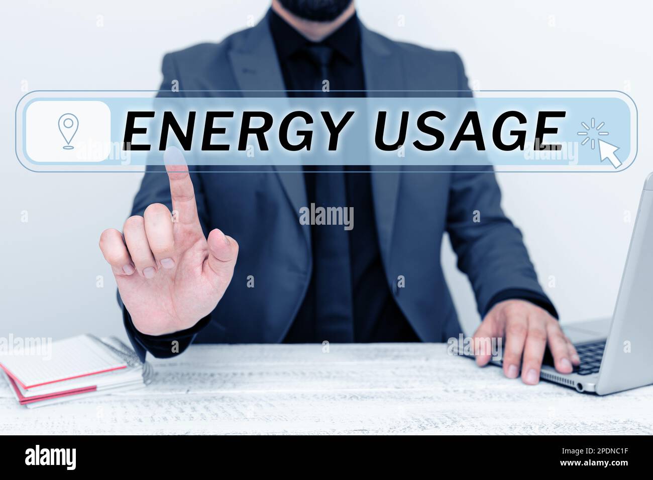 Sign displaying Energy Usage. Word Written on Amount of energy consumed ...