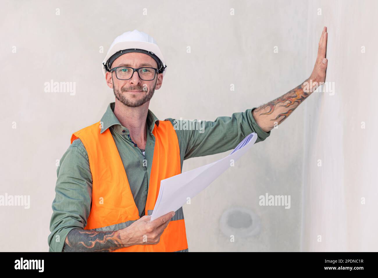engineer male construction builder. portrait profile professional ...