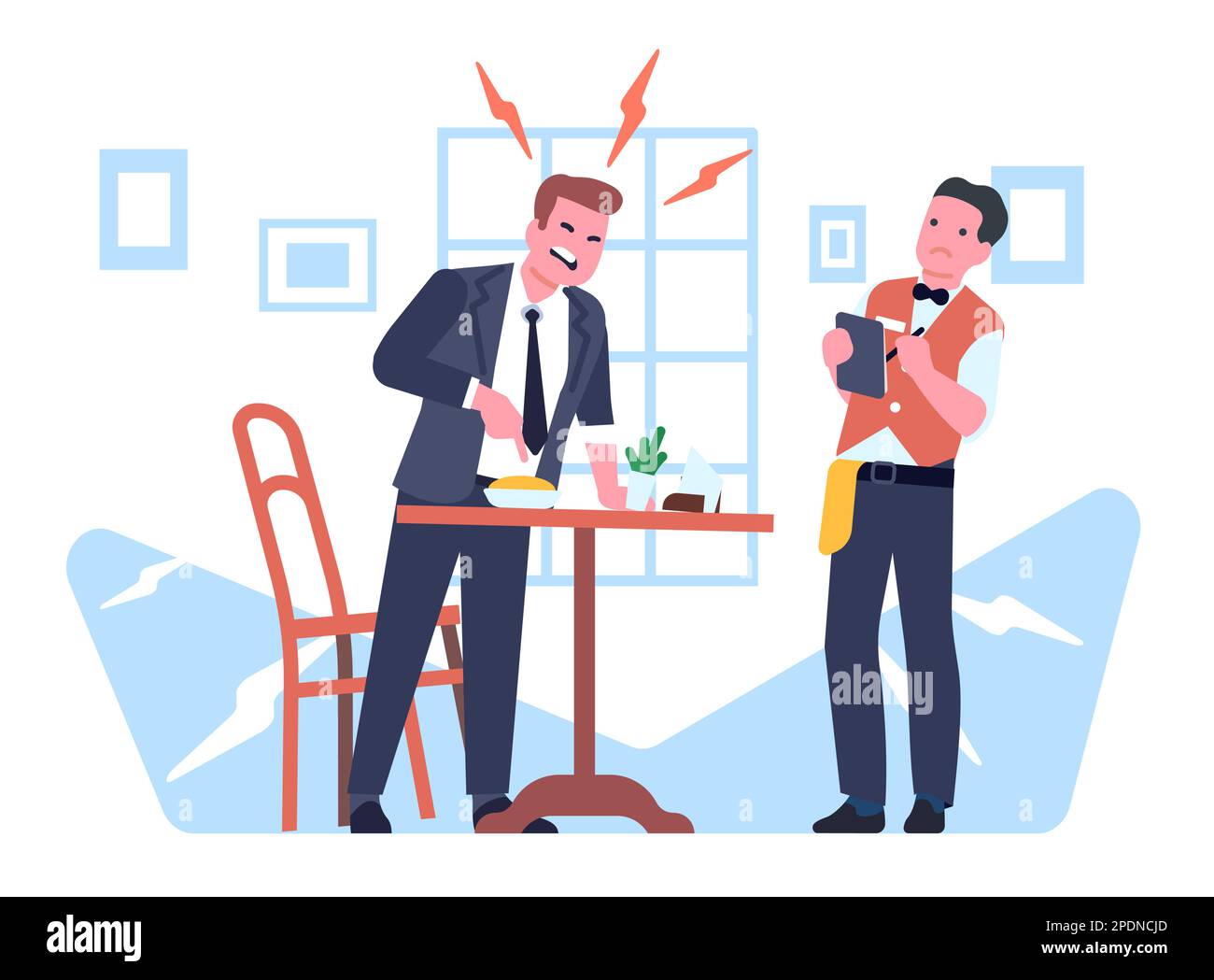 Angry customer restaurant Cut Out Stock Images & Pictures - Alamy