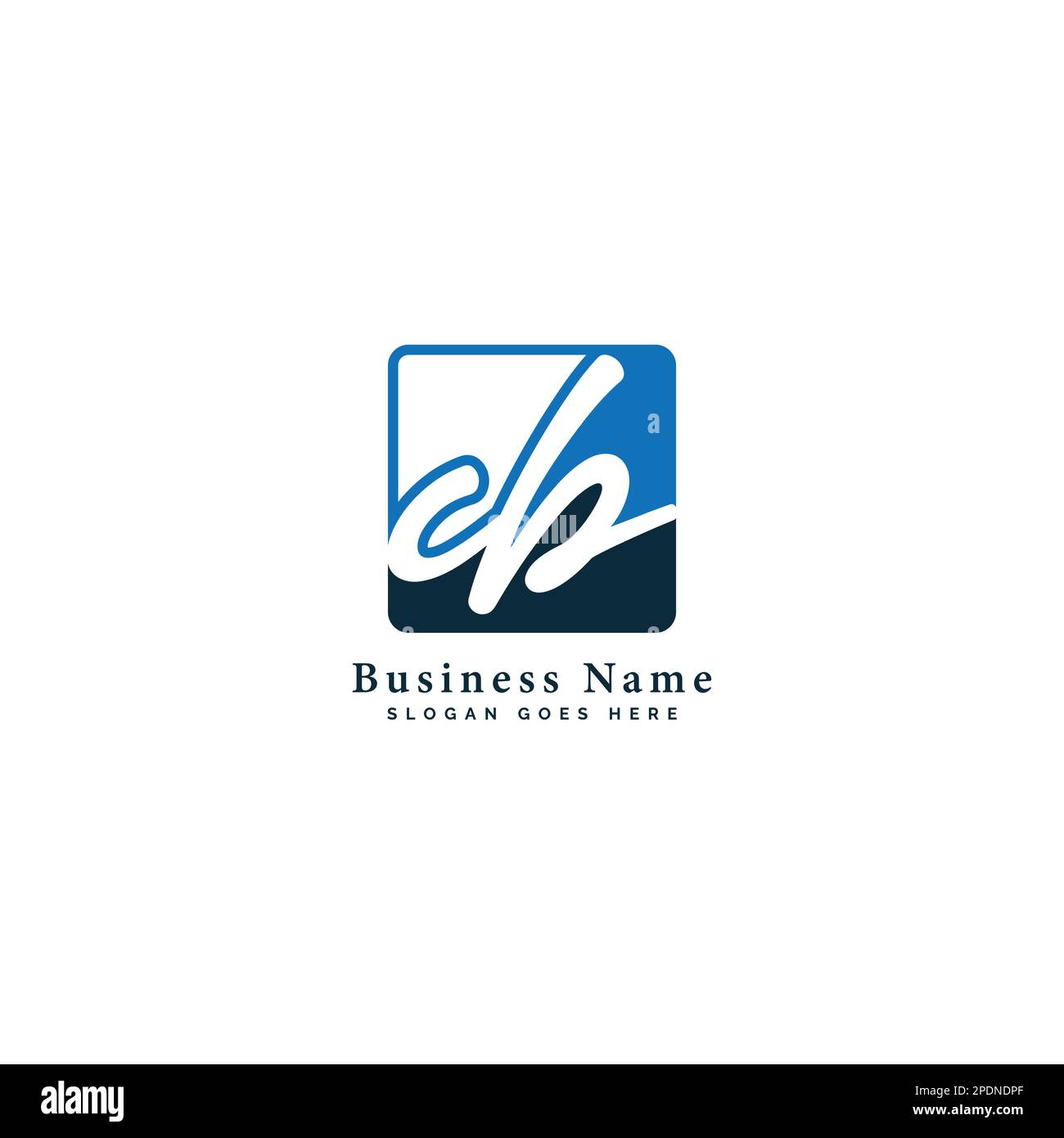 C, B, CB Initial letter handwritten and signature vector image template ...