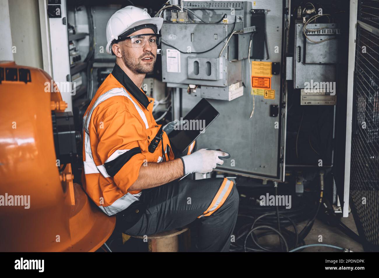 Electricity Engineer Male Dangerous Working Fix Service High Voltage