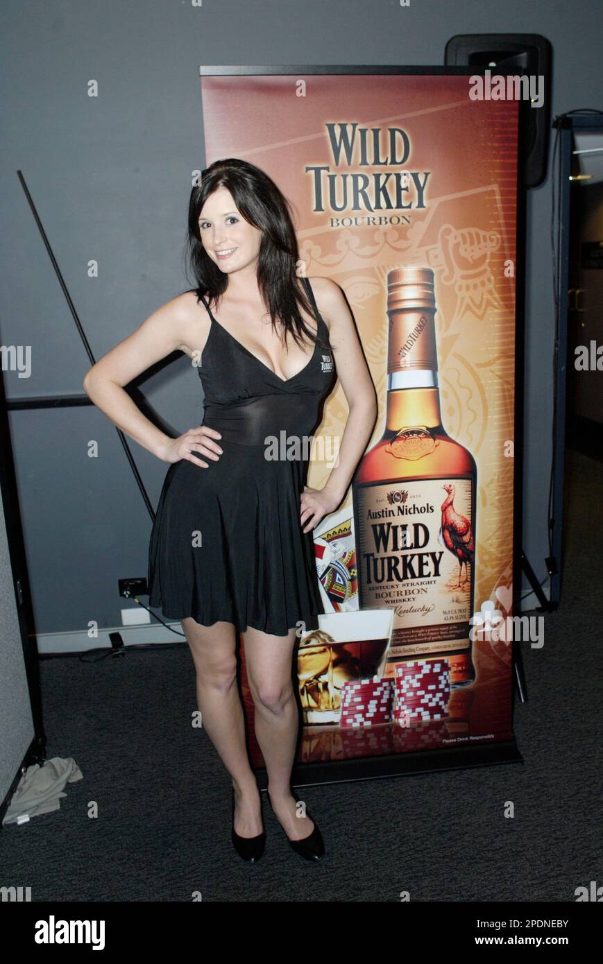 An FHM Magazine bikini contest finalist at the Wild Turkey APL poker ...