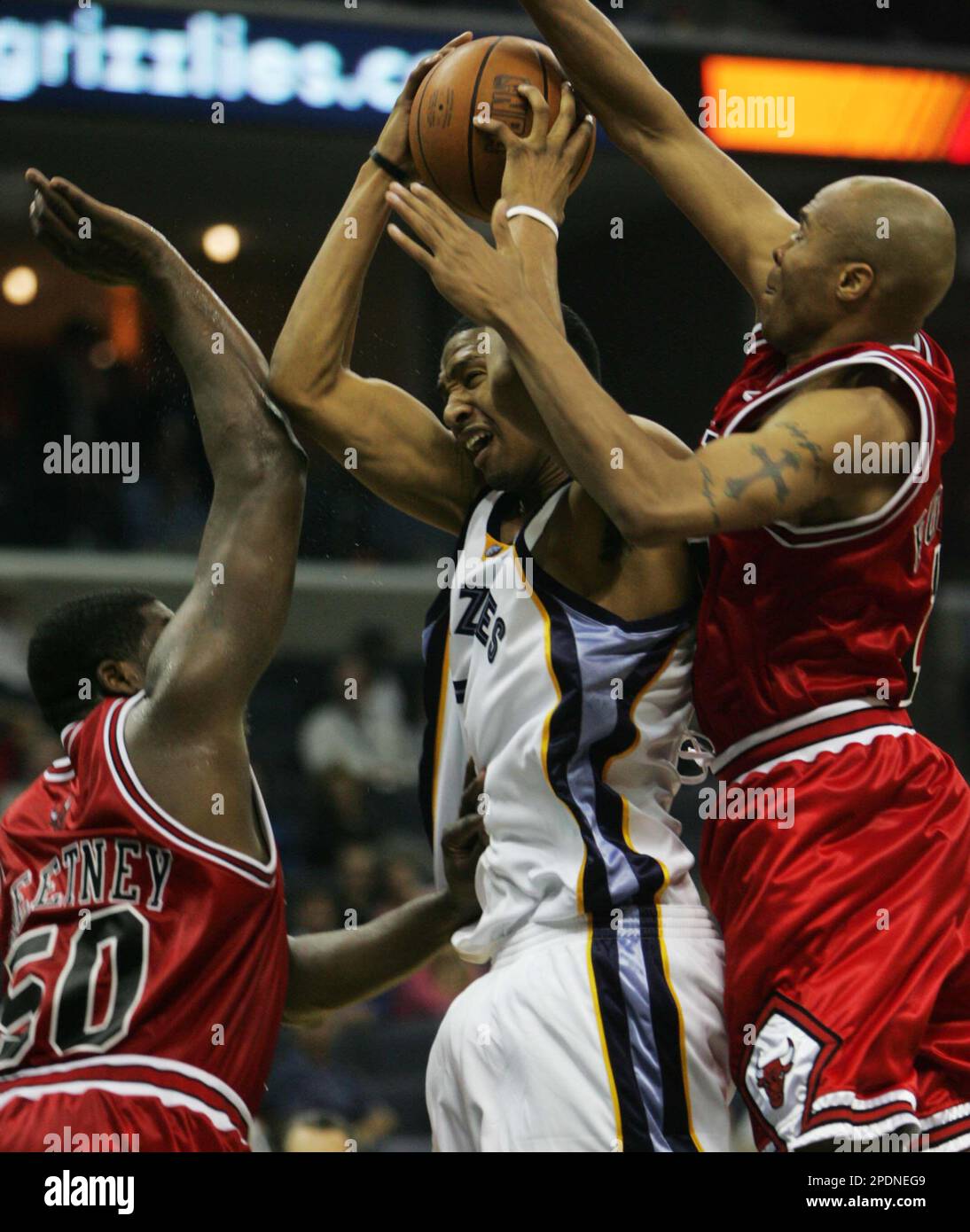 Memphis Grizzlies' Kennedy Winston goes for a shot as Chicago Bulls ...