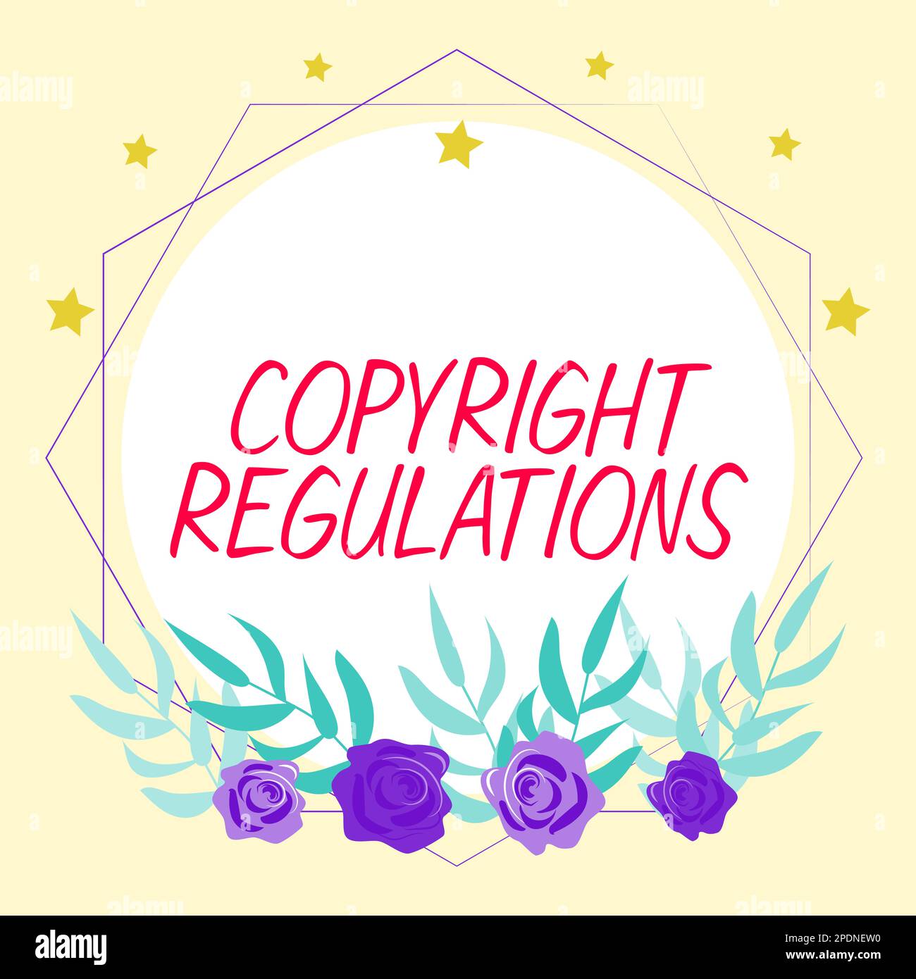Sign displaying Copyright Regulations. Business showcase body of law ...