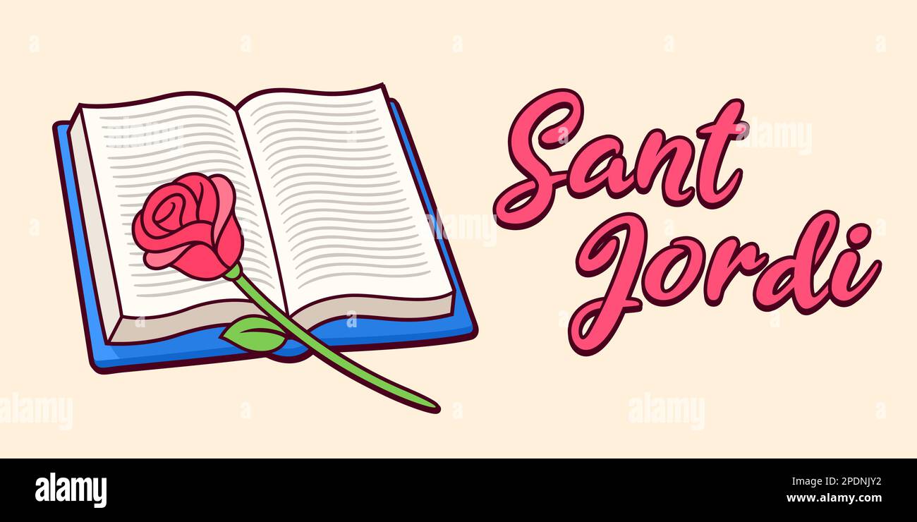 La Diada De Sant Jordi (St. George Day). Traditional celebration in ...