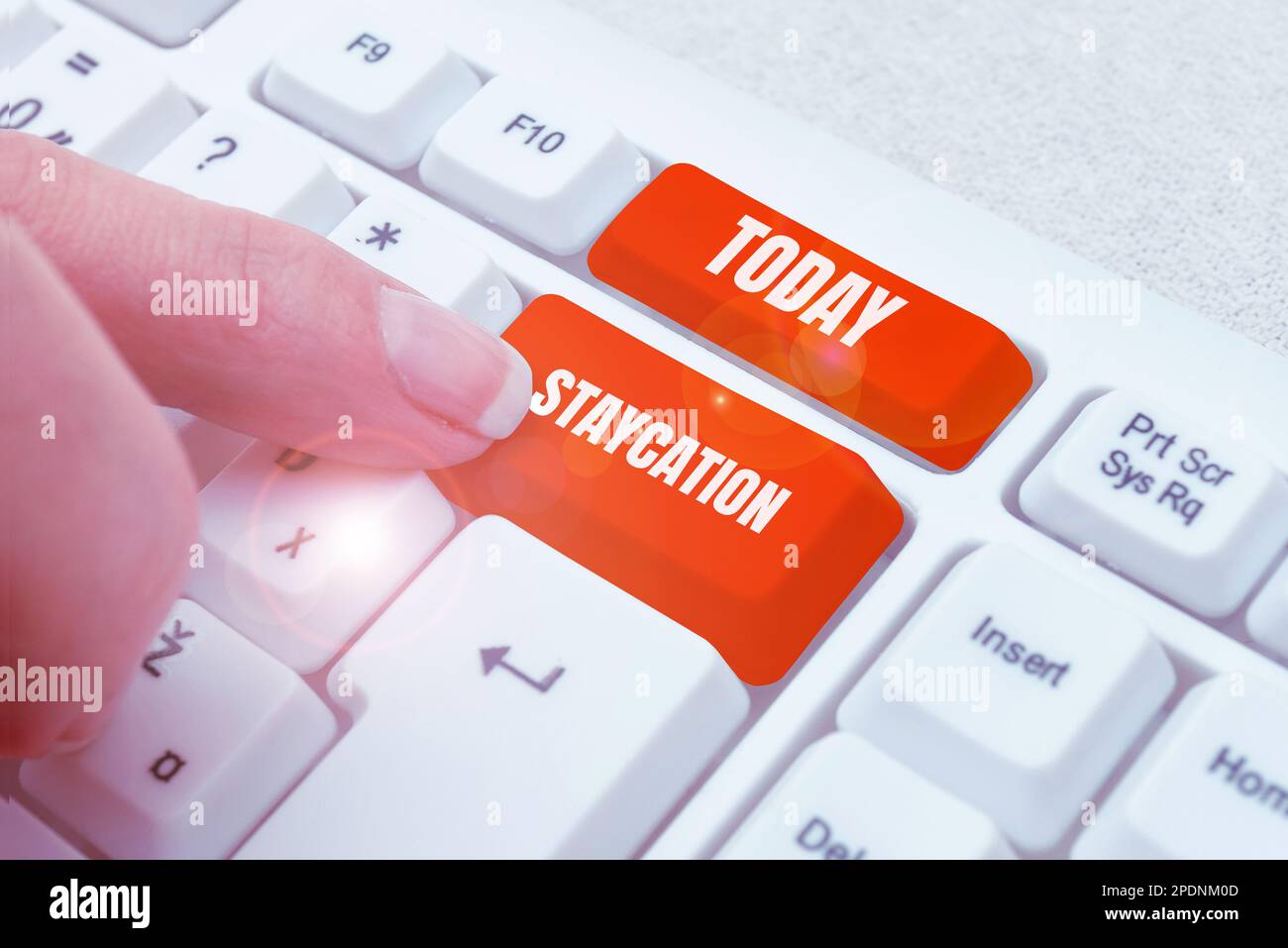 Inspiration showing sign Staycation. Concept meaning a vacation spent ...